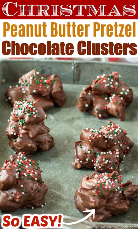 Peanut Butter Pretzel Chocolate Clusters Kitchen Fun With My 3 Sons