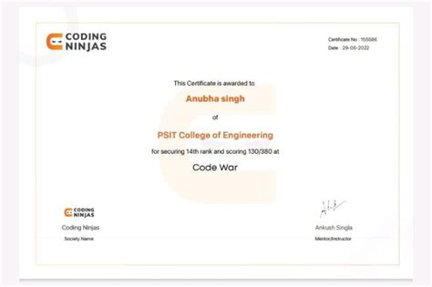 Anubha Singh On Linkedin Codingninjas Codewar 10 Comments