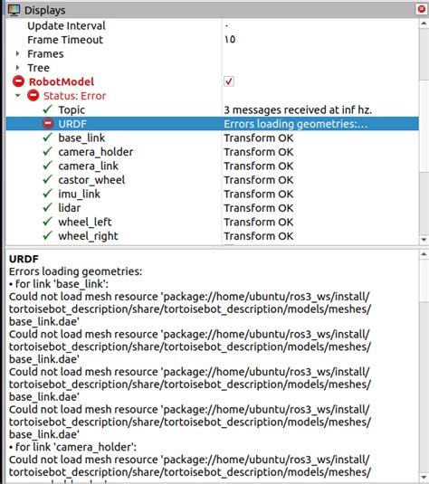 Unable To Load Mesh Onto Rviz External Requests The Construct Ros