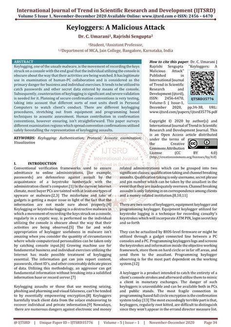 Keyloggers A Malicious Attack Pdf