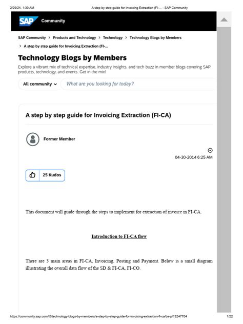 A Step By Step Guide For Invoicing Extraction Fi Sap Community