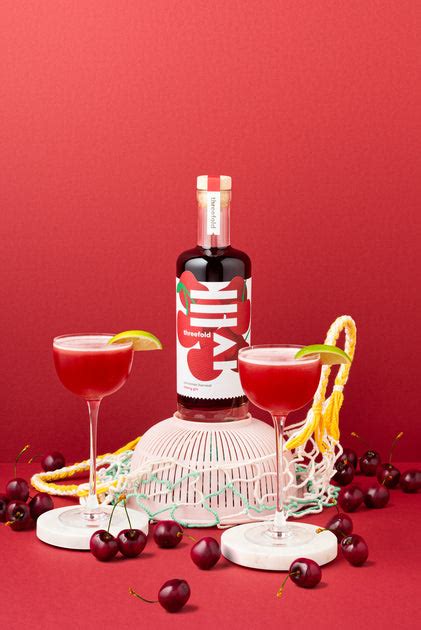 Cherry Gimlet Cocktail Recipe Threefold Distilling