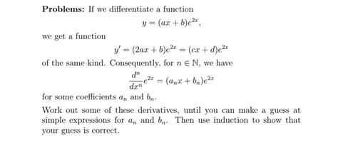 Solved Problems If We Differentiate A Function Y Ax B E2x Chegg