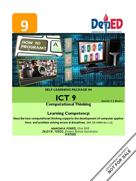 Computational Thinking Learning Competency Self Learning Package In