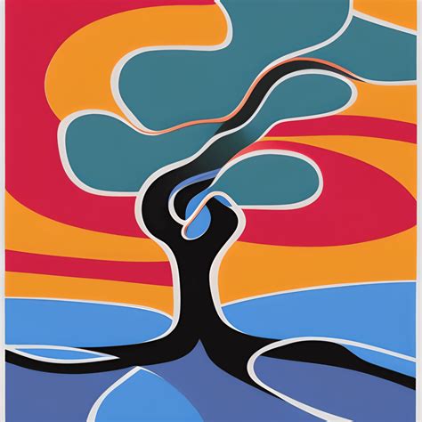 In This Version The Tree Is Depicted In An Abstract · Creative Fabrica