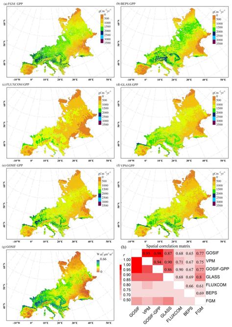 Spatial Distribution Of Mean Annual European Gpp And Sif Based On Download Scientific Diagram