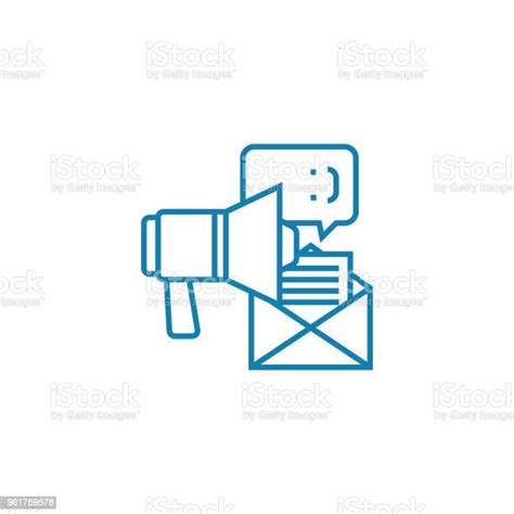 마케팅 Compaign 선형 아이콘 개념입니다 마케팅 Compaign 라인 벡터 기호 상징 그림 개념에 대한 스톡 벡터 아트 및 기타 이미지 Istock