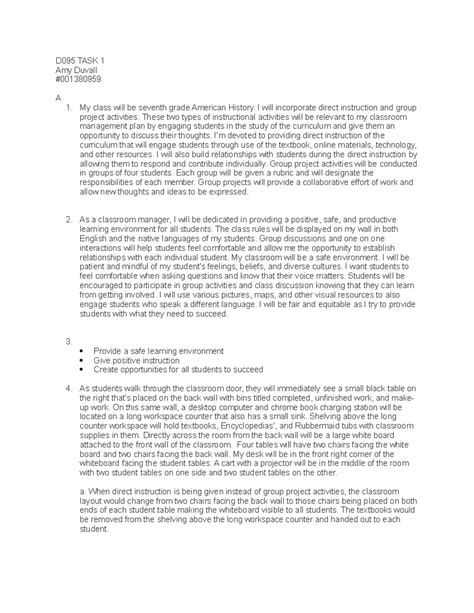 D095 TASK 1 PASSED FIRST TRY D095 WGU Studocu