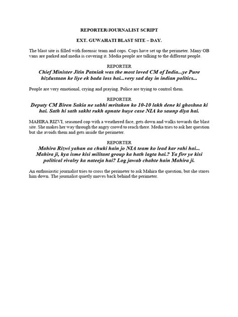 Reporter Audition Script Pdf Reporter Audition Script Pdf