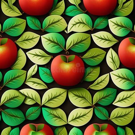Apple Pattern Fruit Pattern Stock Illustration Illustration Of Vector Kitchen 270007760