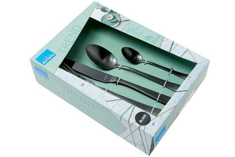 Amefa Austin 1410 24 Piece Cutlery Set Matt Black Advantageously