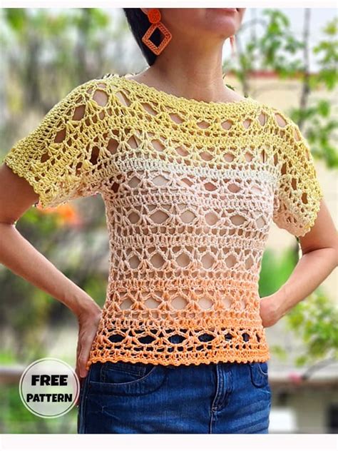Summer Free Lacy Crochet Top Pattern Crochet Woman Top Free Pattern