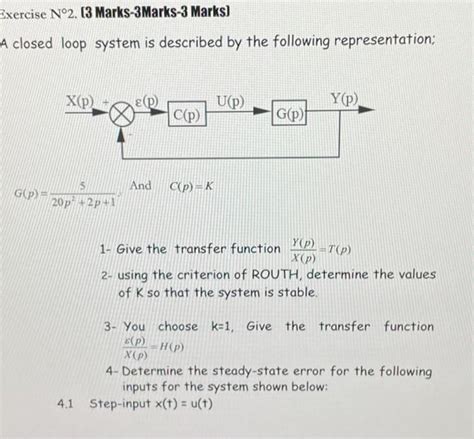 Solved Exercise N∘ 2 3 Marks 3marks 3 Marks A Closed Loop