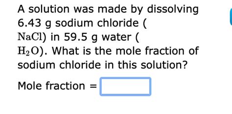 Solved A Solution Was Made By Dissolving G Sodium Chegg