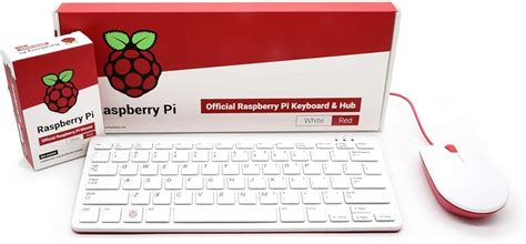 Official Keyboard And Mouse Value Pack Us Version Redwhite For Raspberry Pi