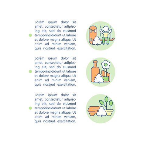 Upcycling Products Concept Line Icons With Text Flyer Template Download
