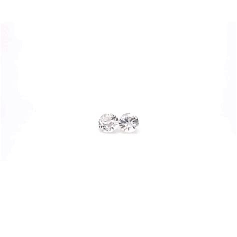 White 103 Ct Round Sapphire Pair Heated 912 Ceylons Munich