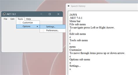 jaws for windows reports each item of the horizontal menu bar as having a submenu · issue 8433