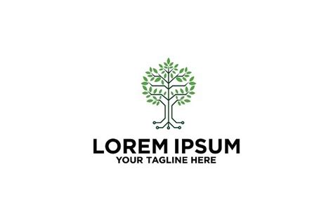 Tree Technology Circuit Logo Design Graphic By Redvy Creative Creative Fabrica