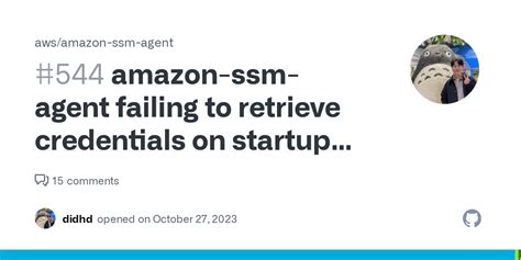 Amazon Ssm Agent Failing To Retrieve Credentials On Startup Due To