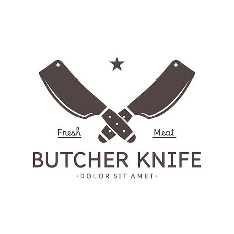 Premium Vector Butcher Knife Vintage Logo Logo Template For Business