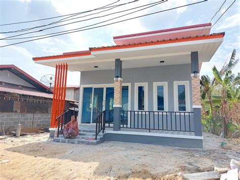 แบบบ้านสวยชั้นเดียว 2 ห้องนอน 1 ห้องน้ำ 1 ห้องครัว พื้นที่ใช้สอย 60 ตร ม