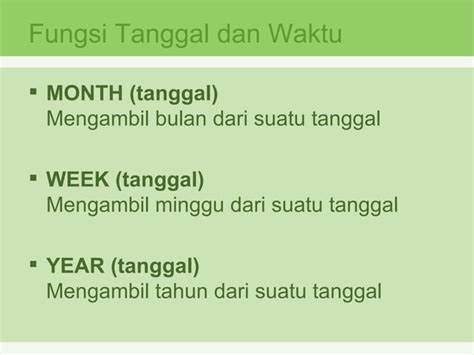 Fungsi Fungsi Di Mysql Ppt