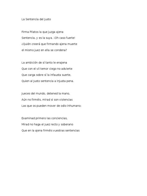 La Sentencia Del Justo Reflexión Poética Pdf Derecho