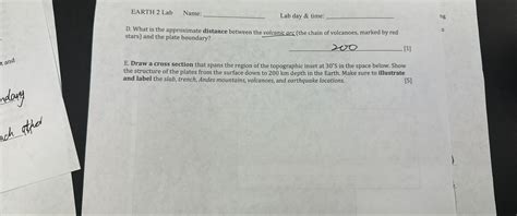 Solved EARTH Lab Name Lab Day Time NgD What Is The Chegg