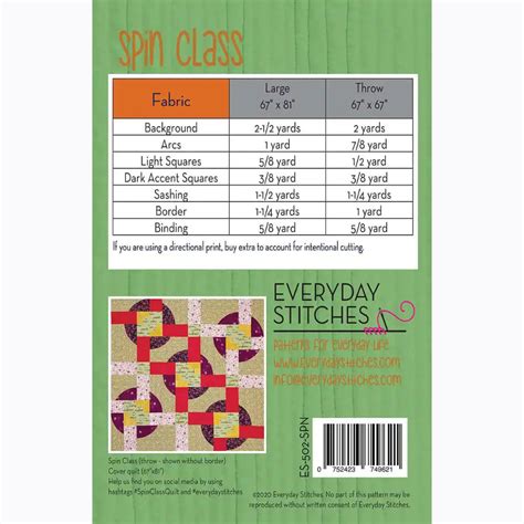 Spin Class Quilt Pattern