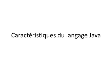 Ppt Programmation Orientée Objet Langage Java Powerpoint Presentation