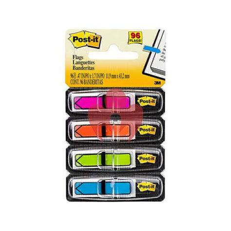 Post It Arrow Flags Bright Colours 12 X 45mm 4 Pack