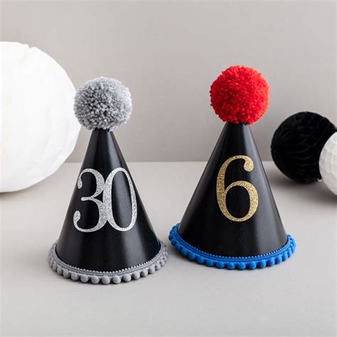 Any Age Black Party Hat Postbox Party