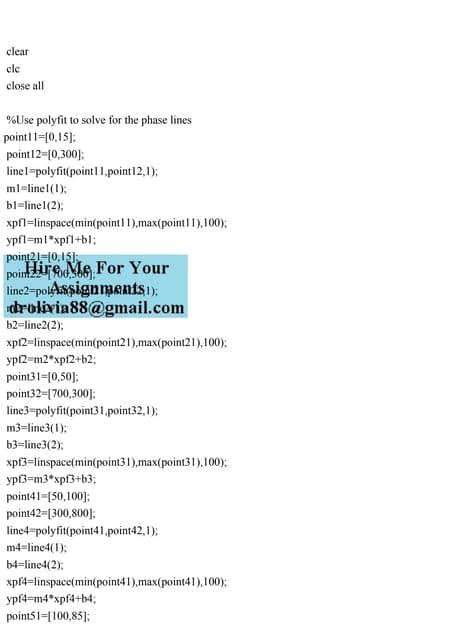 Clear Clc Close All Use Polyfit To Solve For The Phase L Pdf