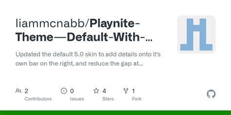 GitHub Liammcnabb Playnite Theme Default With Detail Bar Updated The Default Skin To