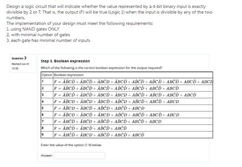 Solved Design A Logic Circuit That Will Indicate Whether The