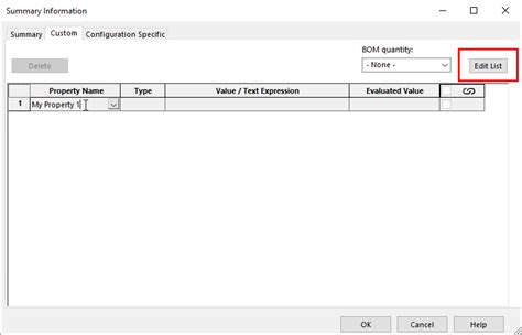 Customizing Your Custom Properties List Computer Aided Technology