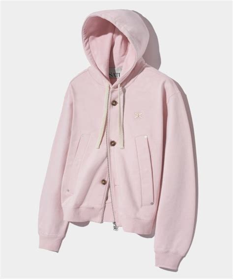 세터 테오 코튼 올 데이 후드 집업 페일 핑크 위시버킷