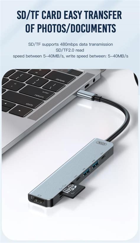 Buy XO HUB008 USB C Hub 7 In 1 Multifunctional Docking Station With Cheapest Price In Lahore