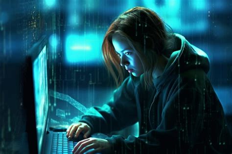 Girl Checking Html Coding On Laptop Premium Ai Generated Image