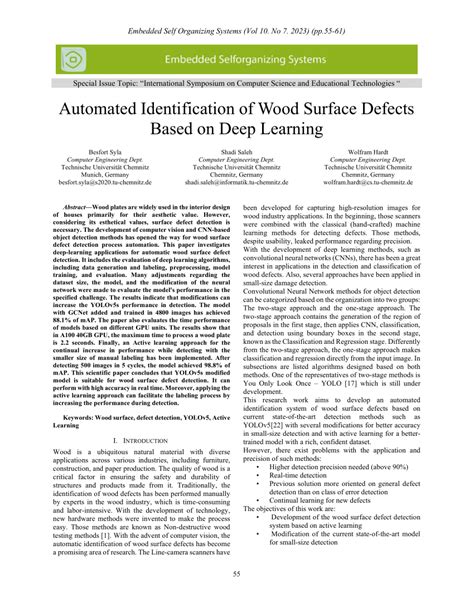 Pdf Automated Identification Of Wood Surface Defects Based On Deep Learning
