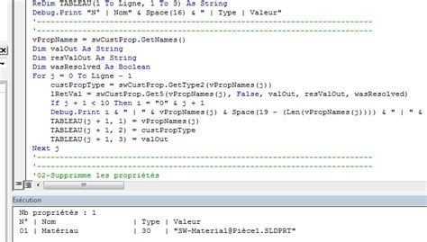 Solidworks step vba modifier propriétés Forum myCAD