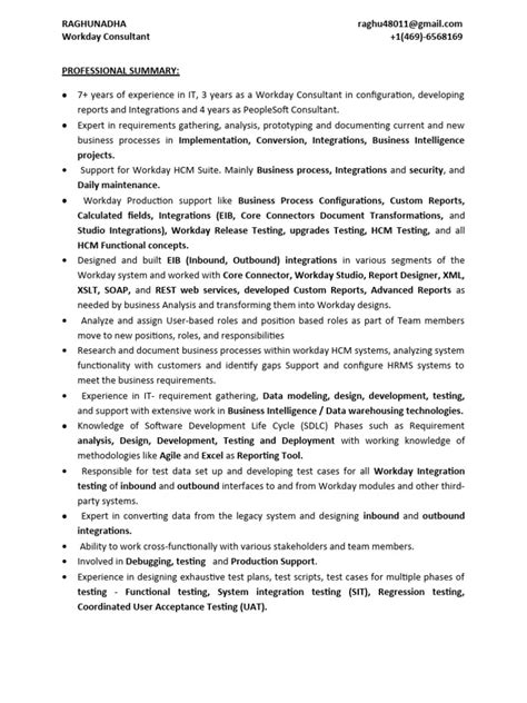 Raghu Workday Consultant Download Free Pdf Xslt Web Service