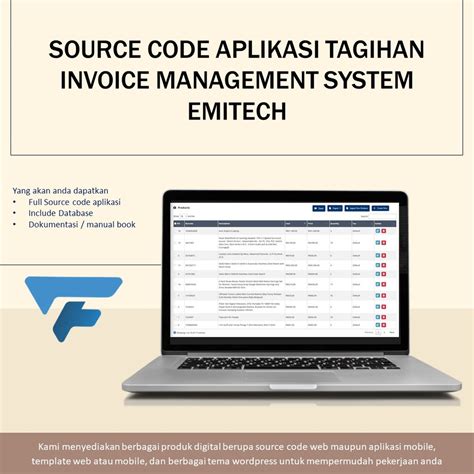 Jual Source Code Aplikasi Tagihan Invoice Management System Emitech
