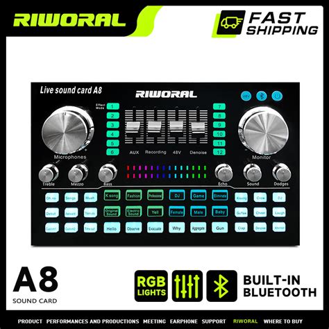 Sound Card Audio Interface External Usb Live Broadcast Microphone For