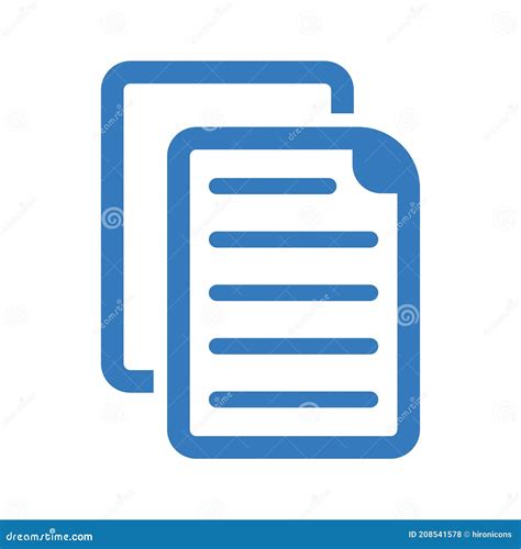 Document File Copy Paste Icon Blue Color Vector Stock Vector Illustration Of Isolated File