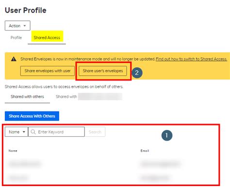 Docusign Info Section Share Envelopes Community