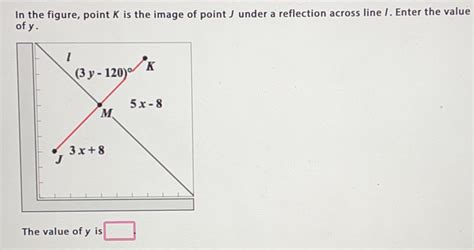 Solved In The Figure Point K Is The Image Of Point J Under A