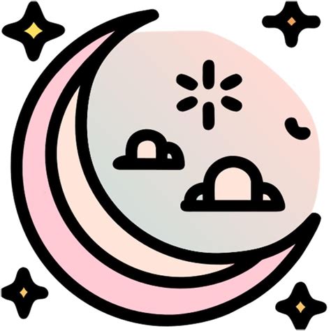 Premium Vector A Moon Icon Colored Outline
