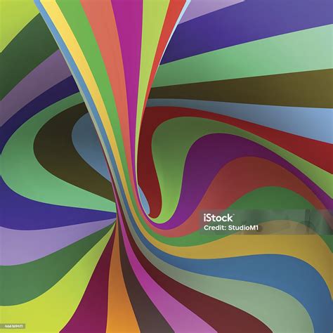 Abstact 스트라이프드 배경 3차원 형태에 대한 스톡 벡터 아트 및 기타 이미지 3차원 형태 곡선 그라데이션 Istock